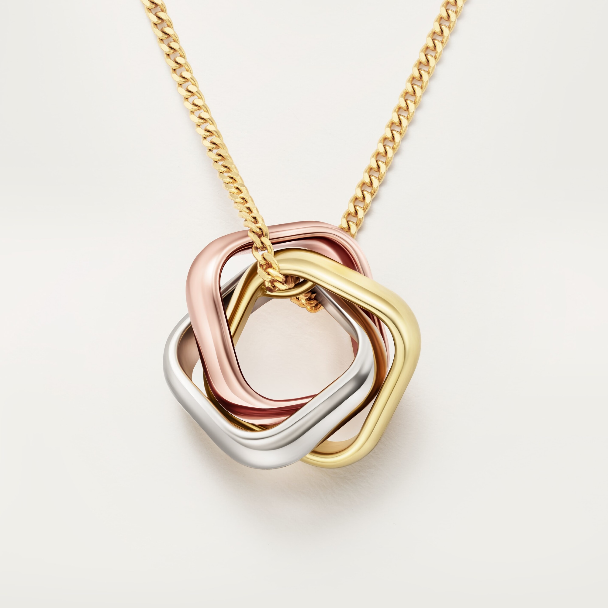 Trinity Intertwind Three Rings Love steel Necklace - Mr.Glasses store